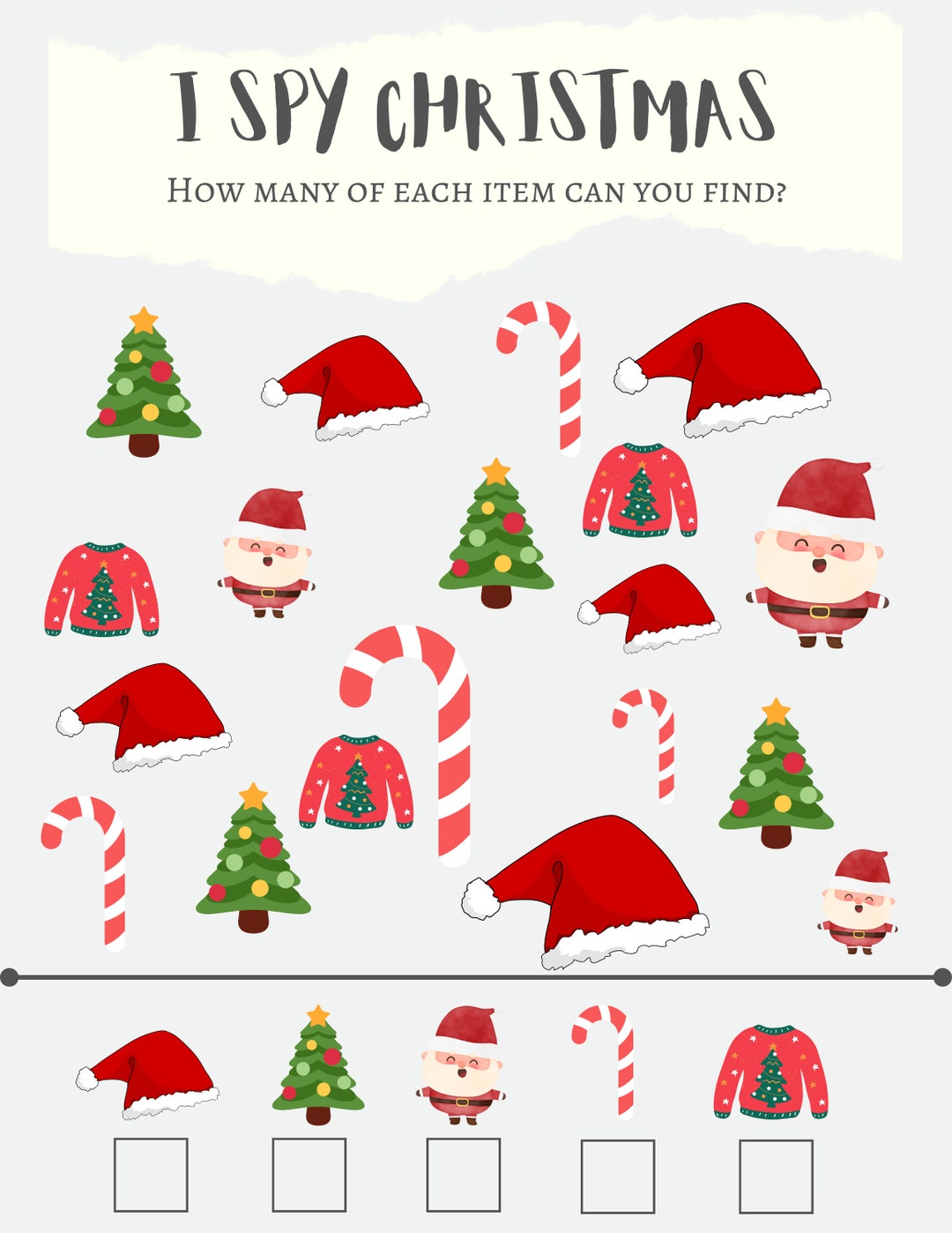 Holiday Bundle I Spy Pages - Etsy