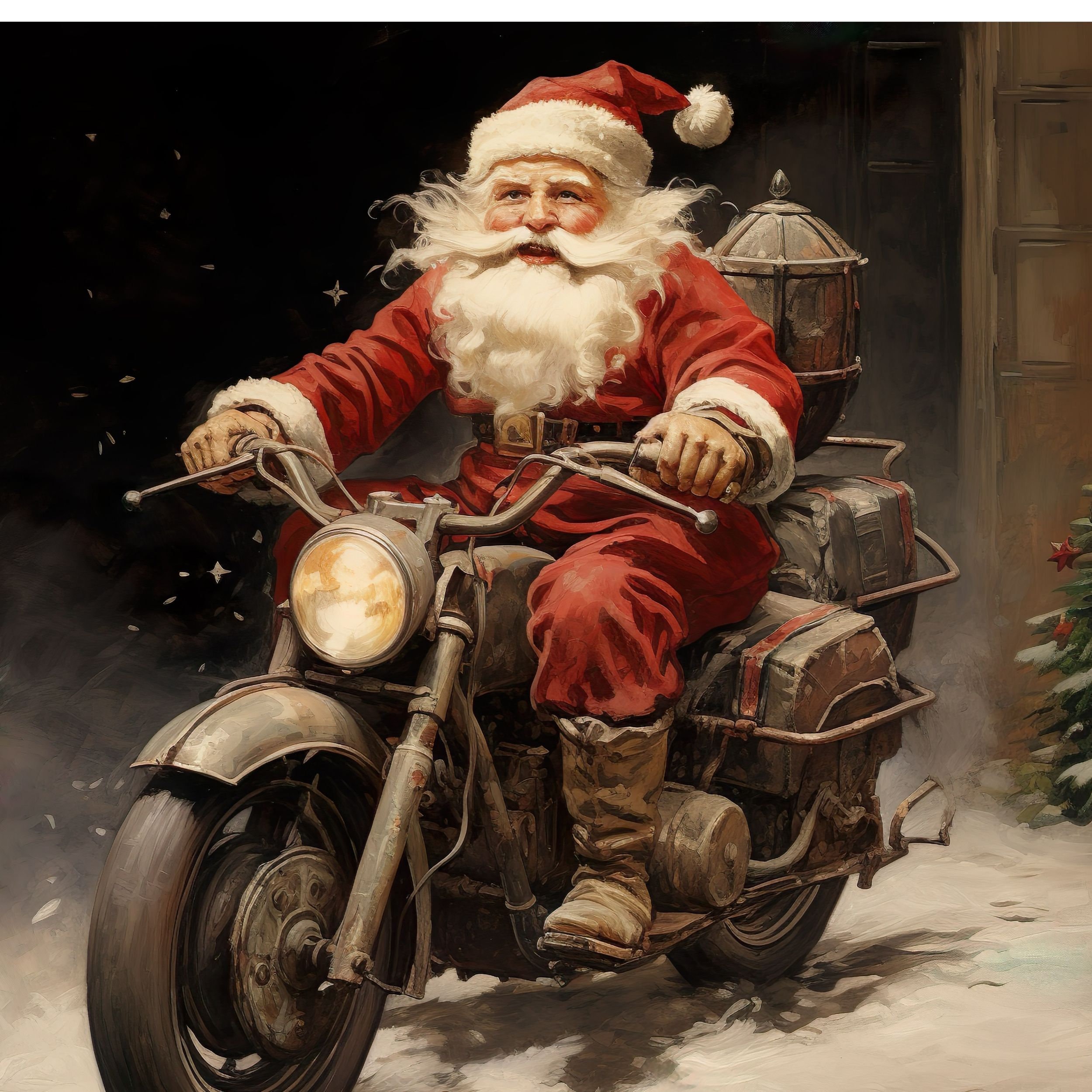 Santa Portrait to Download and Print, A Beautiful Wall Art That is ...