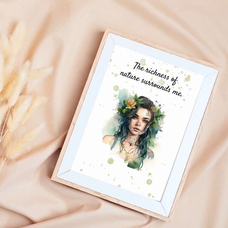 Printable Positive Affirmations, Self Care , Motivation Nature ...