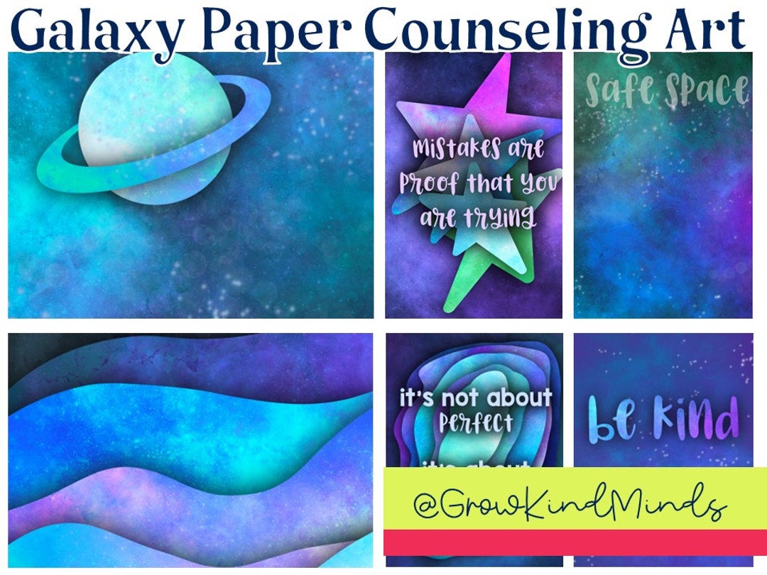 Galaxy Counseling Wall Art: Printable Posters, Motivational, Classrooms ...