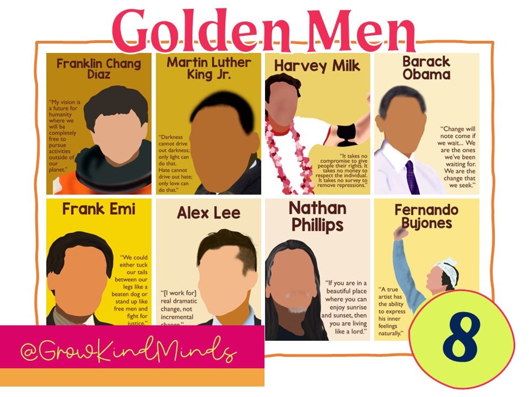 Golden Men Changemaker Posters: Downloads for Classroom, Office ...