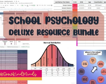 Assessment Tracker Spreadsheet school Psych Organization - Etsy