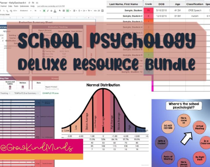 Deluxe School Psychology Resource Bundle: Printables and Spreadsheets ...