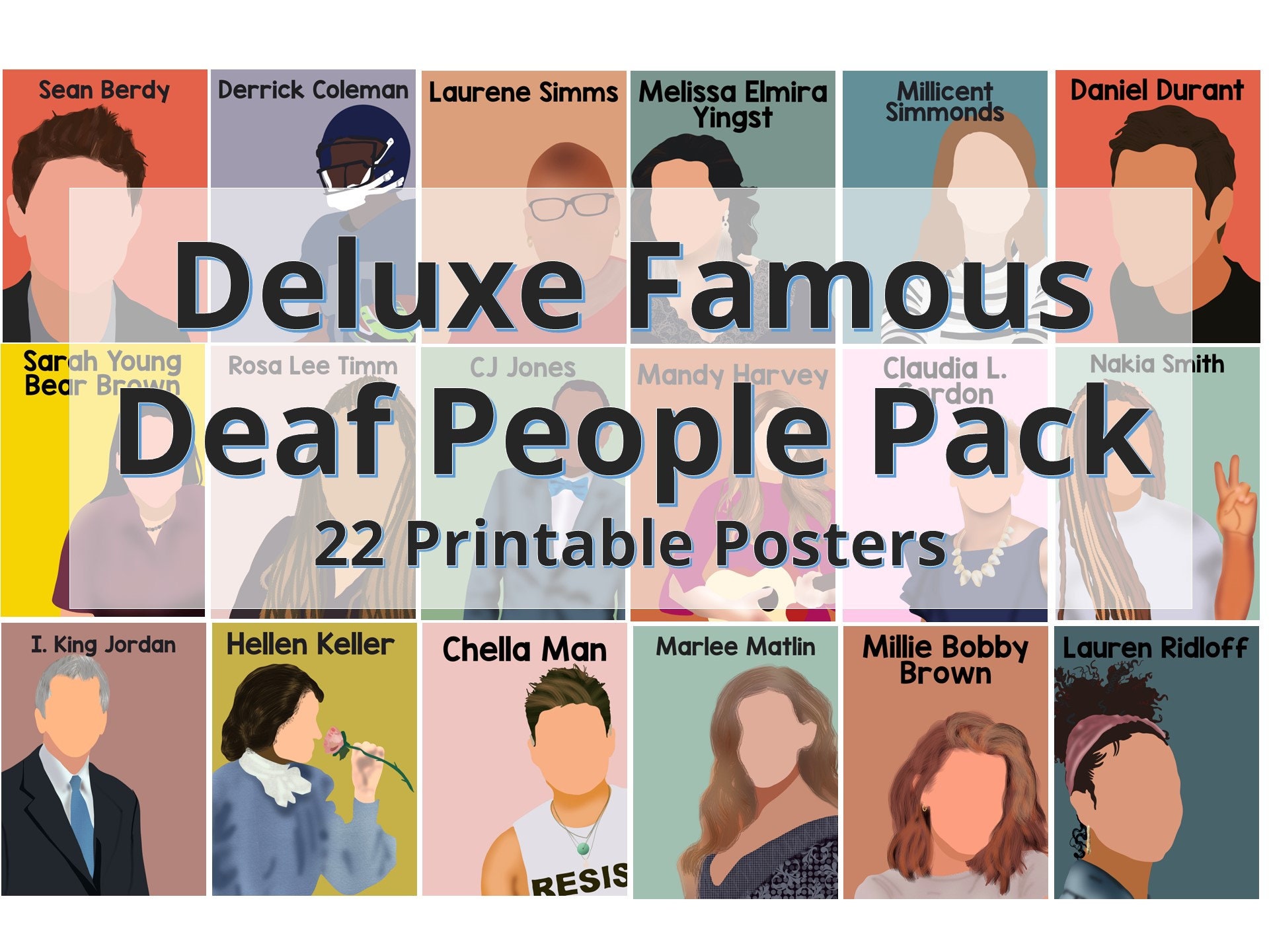 Deluxe Deaf Changemaker Posters: Downloads for Classroom - Etsy