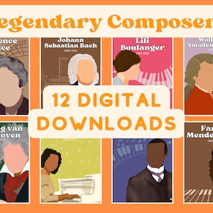 Legendary Music Composers: Digital Poster Pack for Classrooms, Office ...