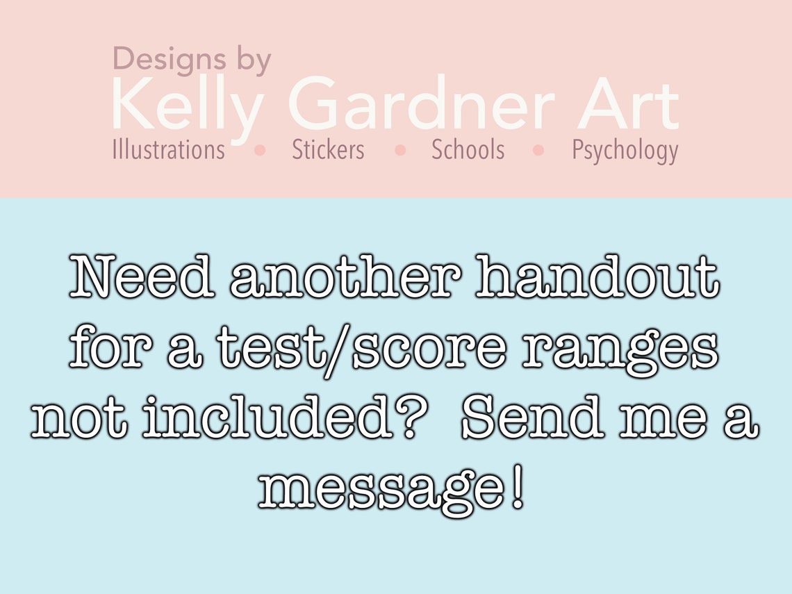 UPDATED Normal Curve Handouts: Psychoeducational Report - Etsy