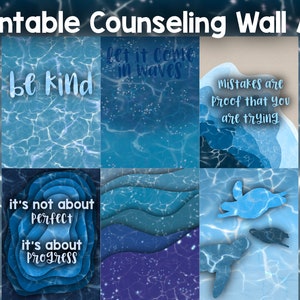 Ocean Mental Health Wall Art: Printable Counseling Posters, Waves ...