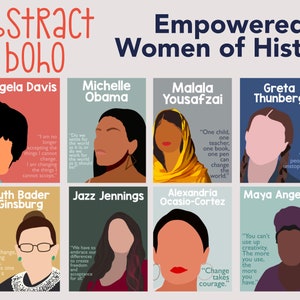 Abstract Boho Changemaker Posters Empowered Women of History: Downloads ...