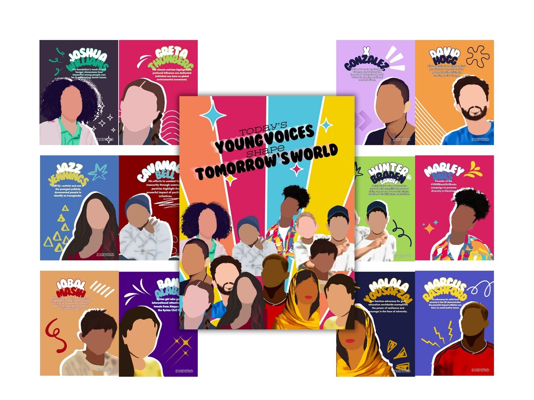 Inspirational Young Leaders Printable Poster Set, Digital Download ...