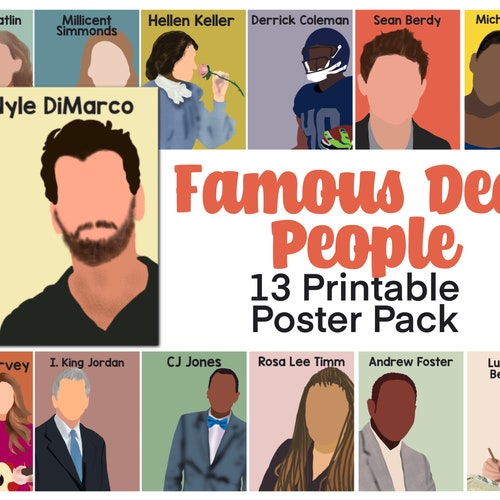 The Capital-d Deaf Pack: Famous Deaf People Posters 13 Public - Etsy