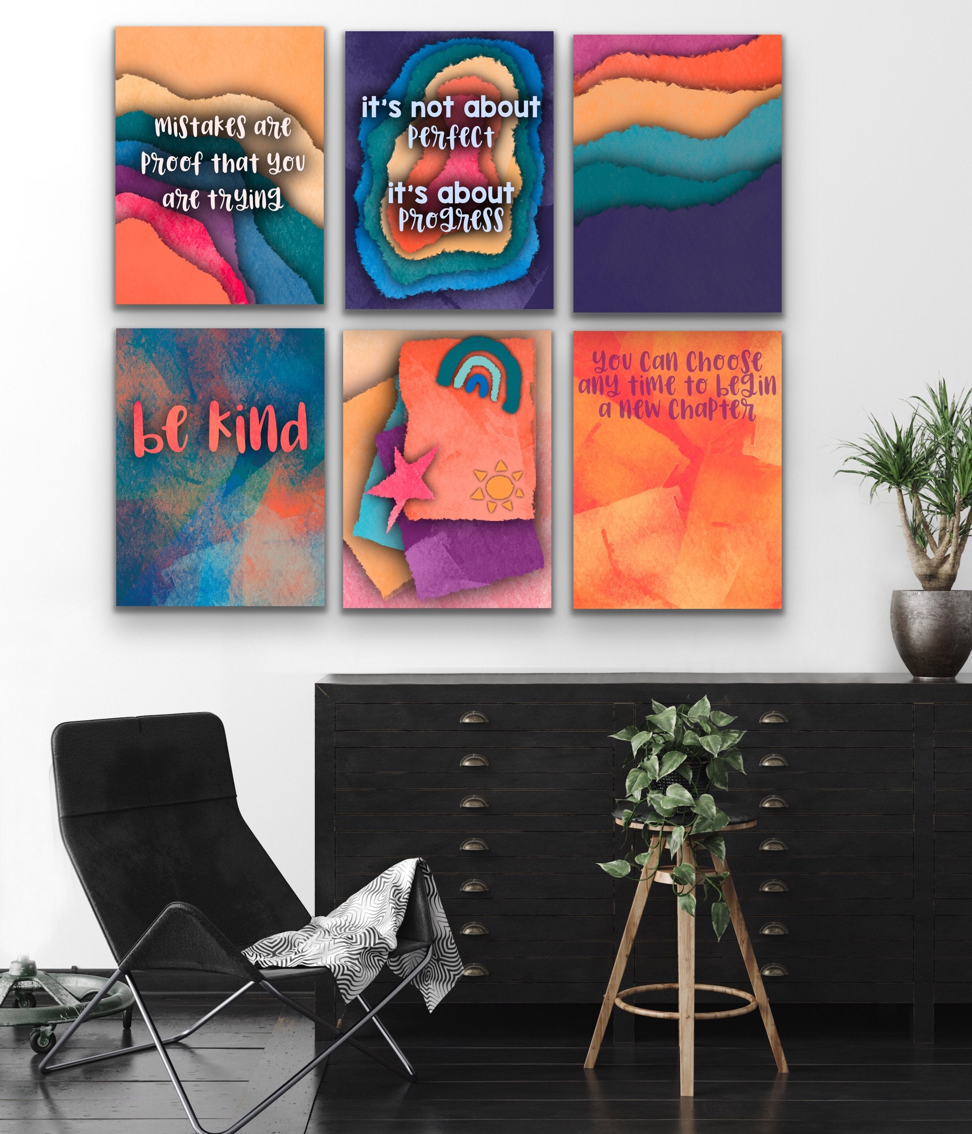 Torn Paper Counseling Wall Art: Printable Mental Health - Etsy