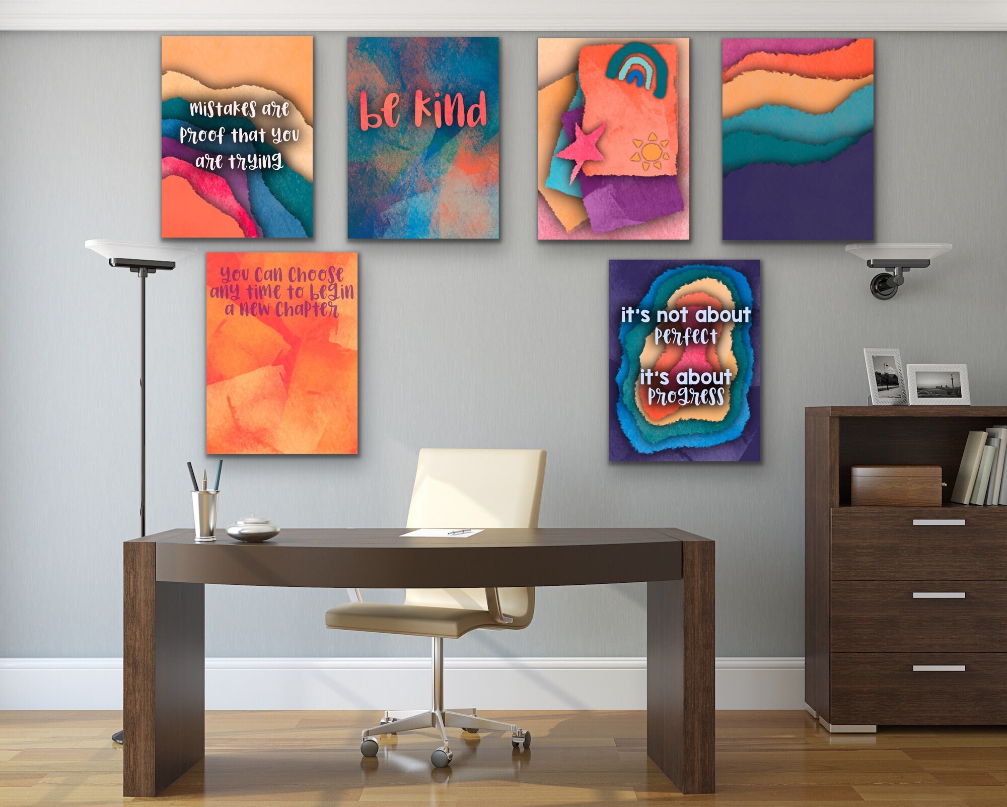 Torn Paper Counseling Wall Art: Printable Mental Health - Etsy
