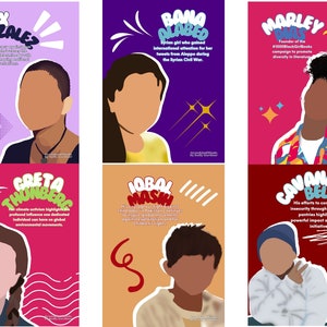 Inspirational Young Leaders Printable Poster Set, Digital Download ...