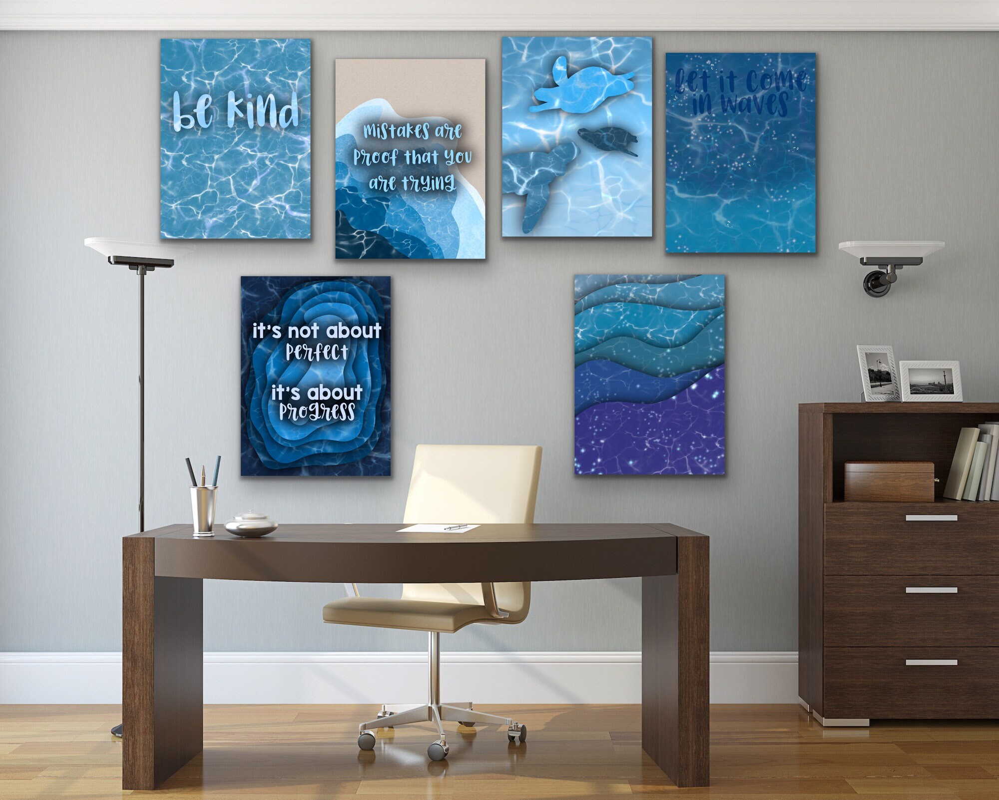 Ocean Mental Health Wall Art: Printable Counseling Posters Ripples ...