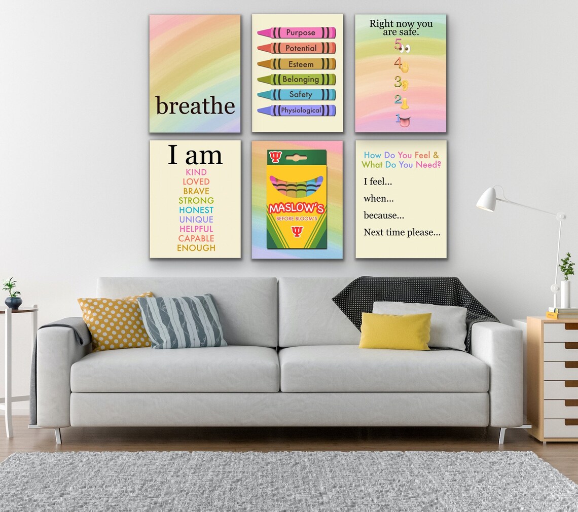 Maslow Before Bloom's Therapy Posters: Grounding Play - Etsy