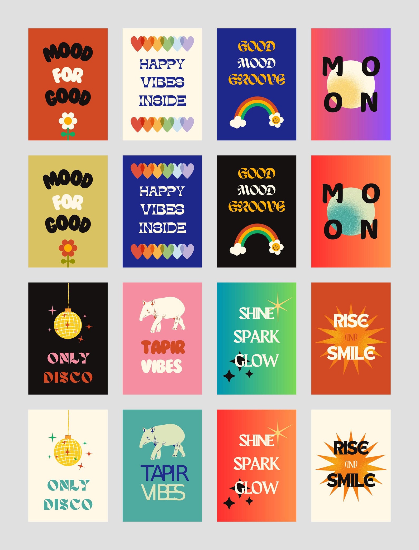 16 Funky Printable Posters | Colorful Wall Art With Catchy Phrases ...