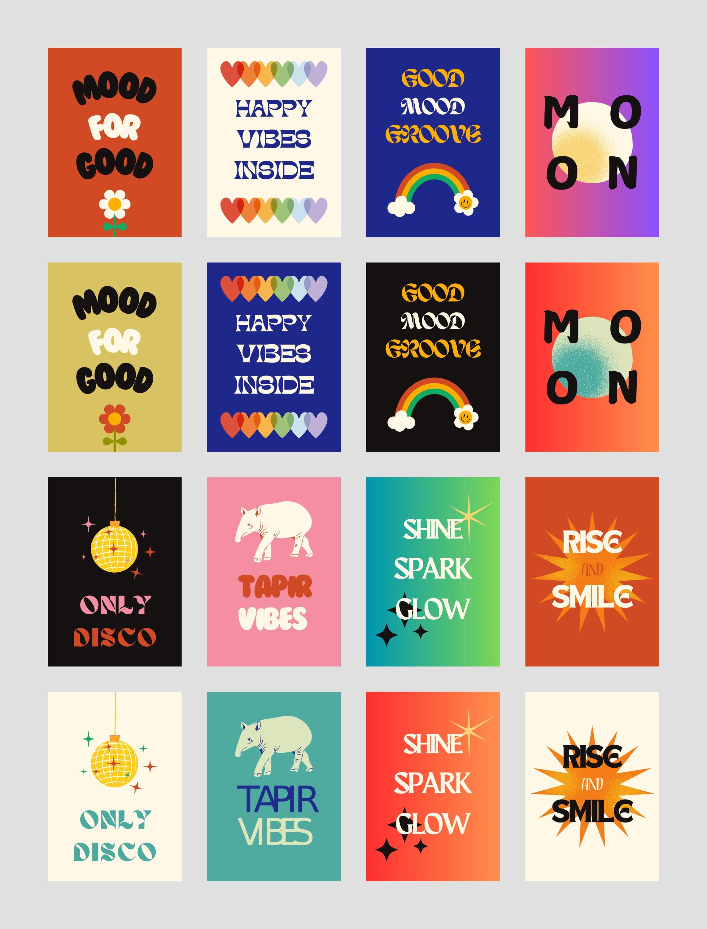 16 Funky Printable Posters | Colorful Wall Art With Catchy Phrases ...
