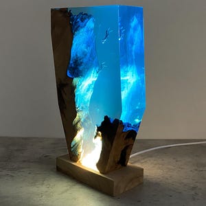 Scuba Diver Epoxy Resin Night Light, Handmade Night Light, Personalised ...