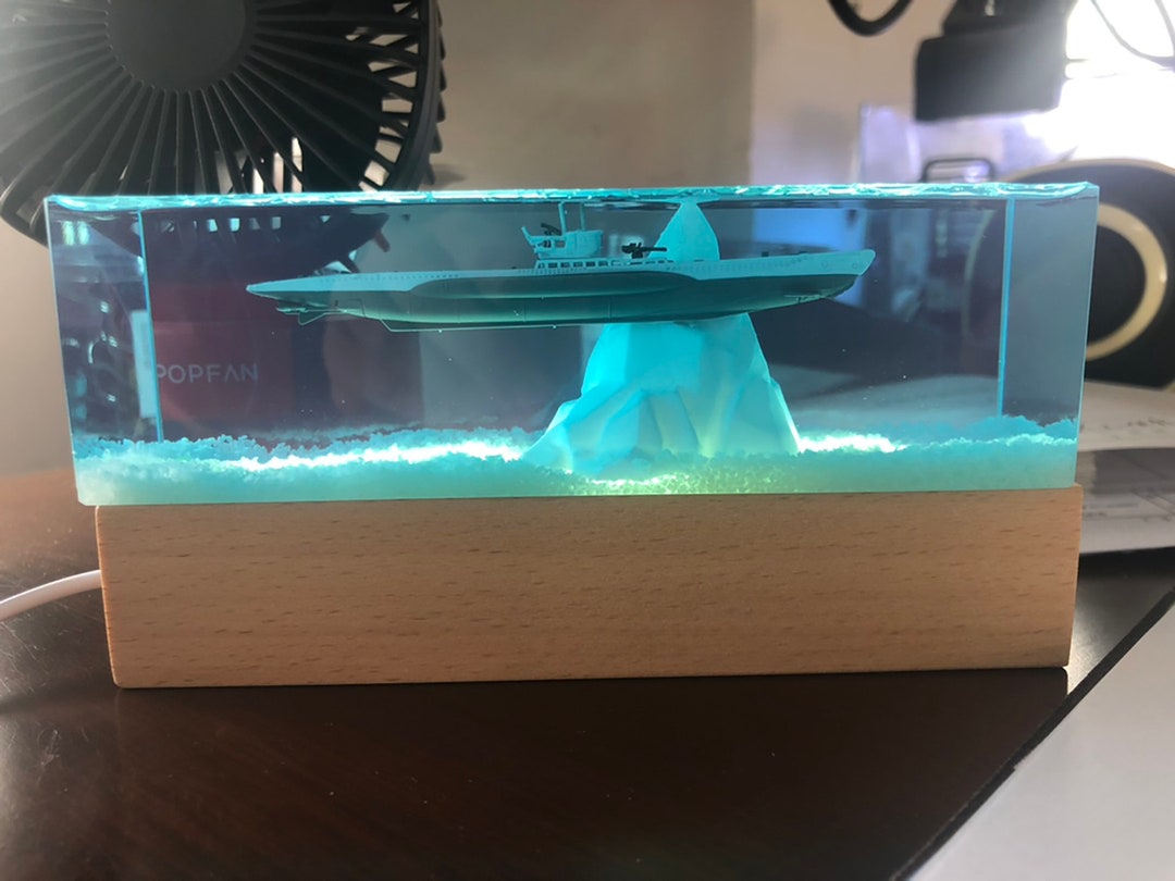 Epoxy Night Light Mysterious Ocean Submarine Night Light, USB Night ...