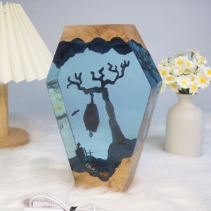 Halloween Lamp Epoxy Resin Night Light,vampire Halloween Decorations ...