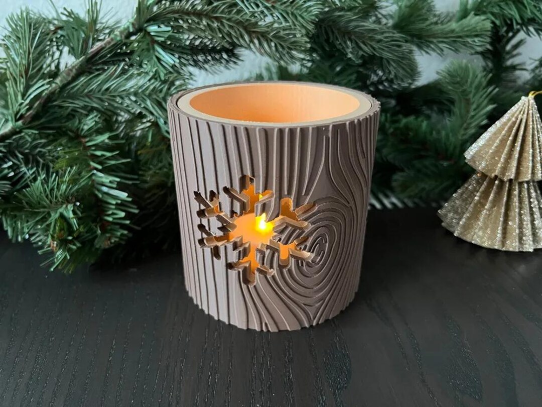 Christmas Snowflake Lamp 3D STL File Figure, Christmas Lamp Shade 3D ...