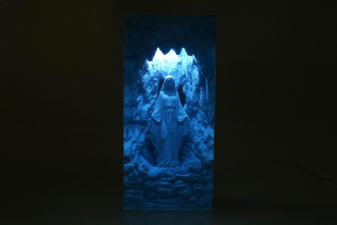 Mother Mary Resin Night Lamp, Virgin Mary Resin Night Light, Our Lady ...