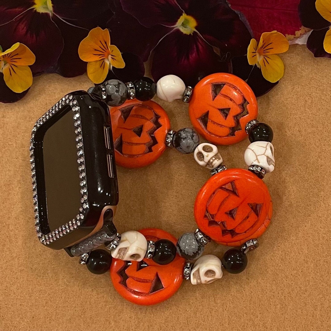 Halloween Watch Band Compatible With Apple Watch, Pumpkin Watch Band - Etsy