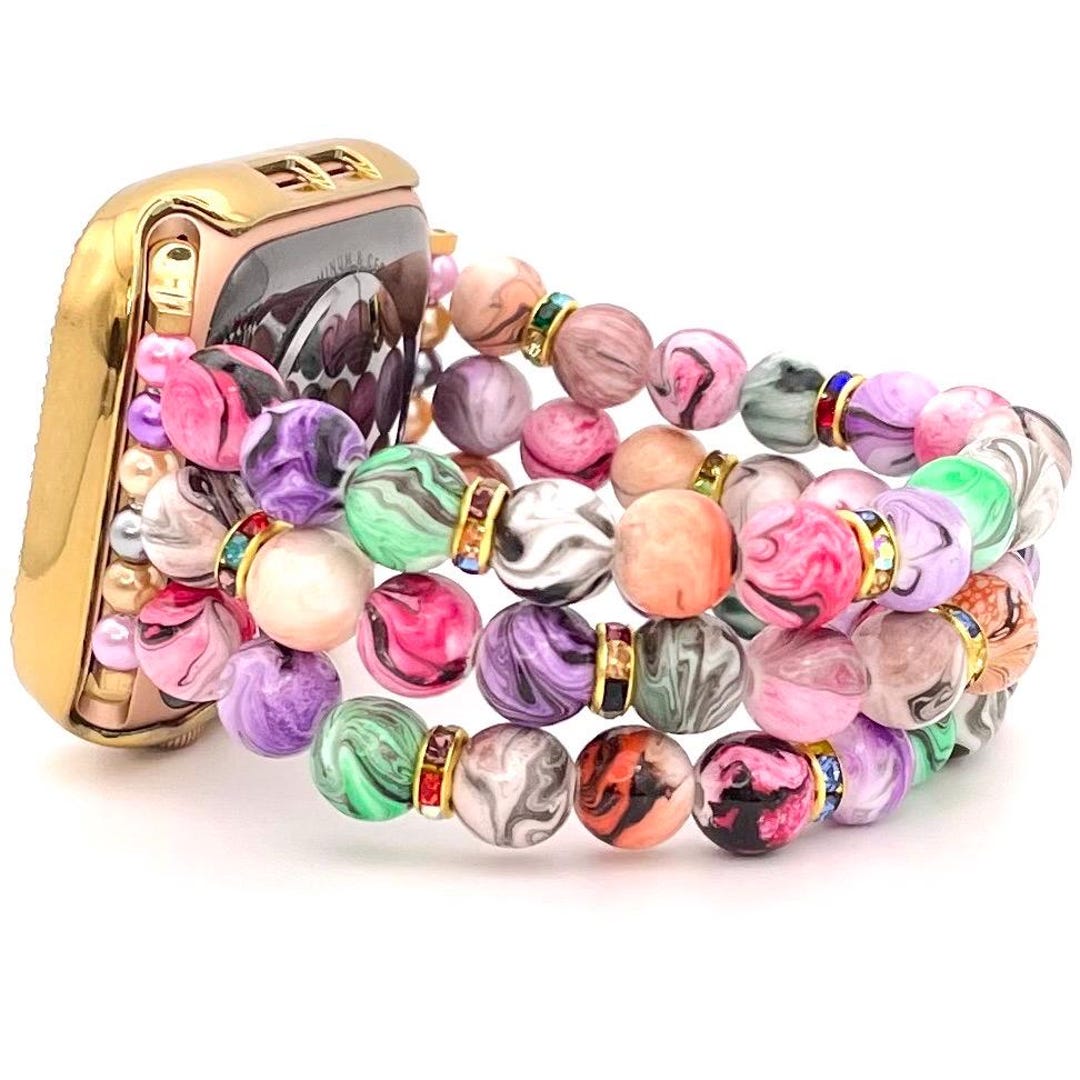 Artsy Swirl Pastel Watch Band Compatible With Apple Watch Band Made ...