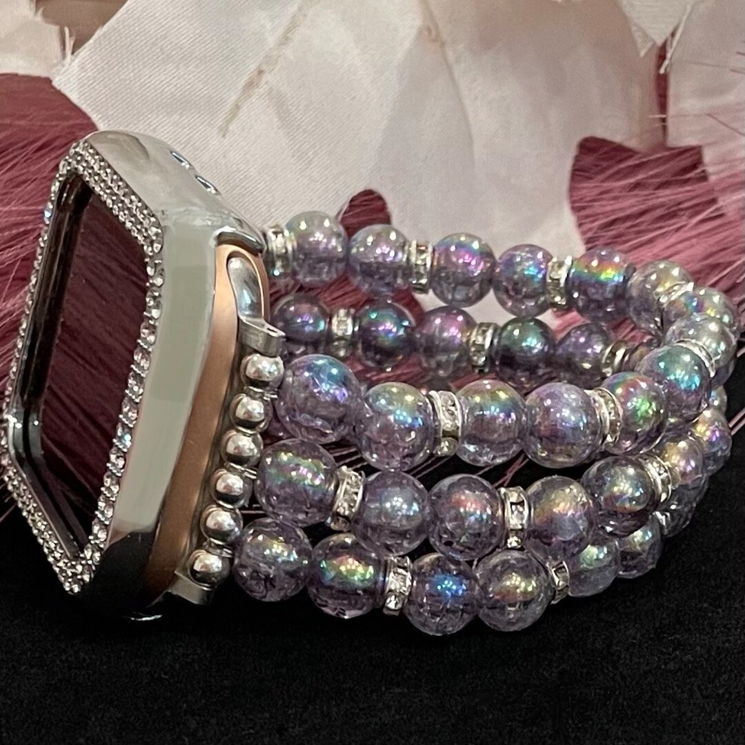 Silver Watch Band Compatible With Apple Watch Band With Custom Sizing ...