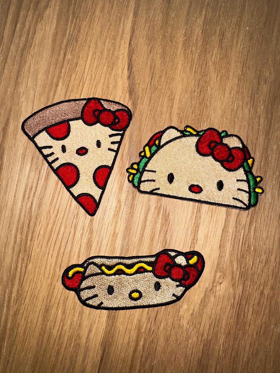 Hello Kitty Patch Hello Kitty Food Patches Custom Embroidered Patches ...