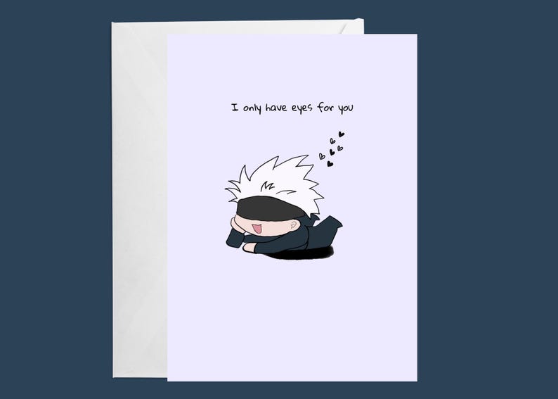 Gojo Valentine's Day Card JJK Satoru Gojo Anime Card - Etsy