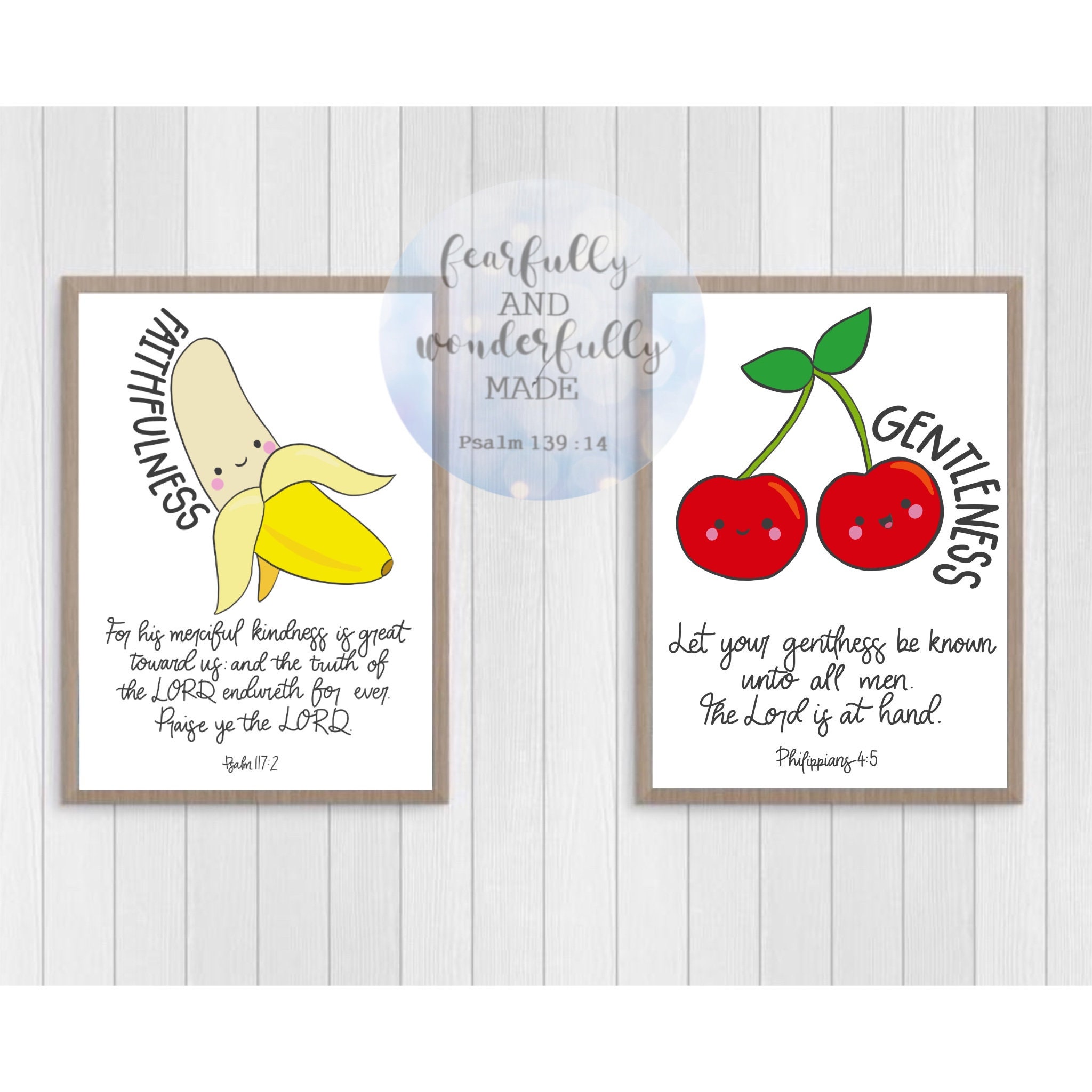 The Fruits of the Spirit, Galatians 5v22 23, Printable, Nursery Print ...
