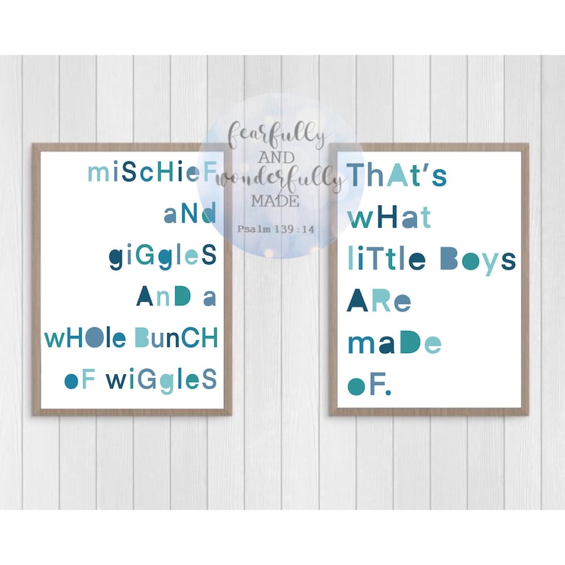 What Little Boys Are Made Of, Printable, Nursery Rhyme, Nursery Print ...