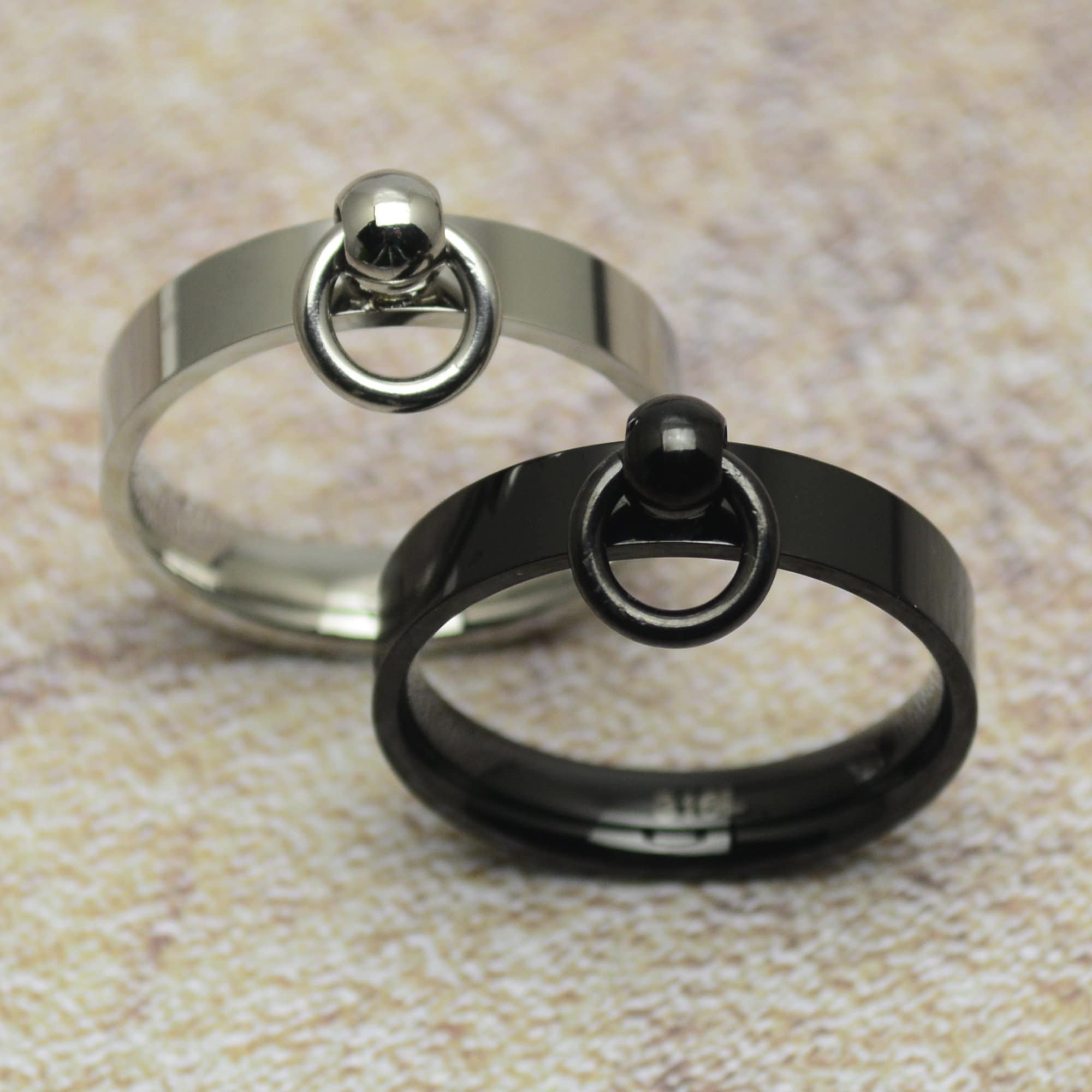 Ring of O Narrow Black or Silver Stainless Steel Story of O - Etsy