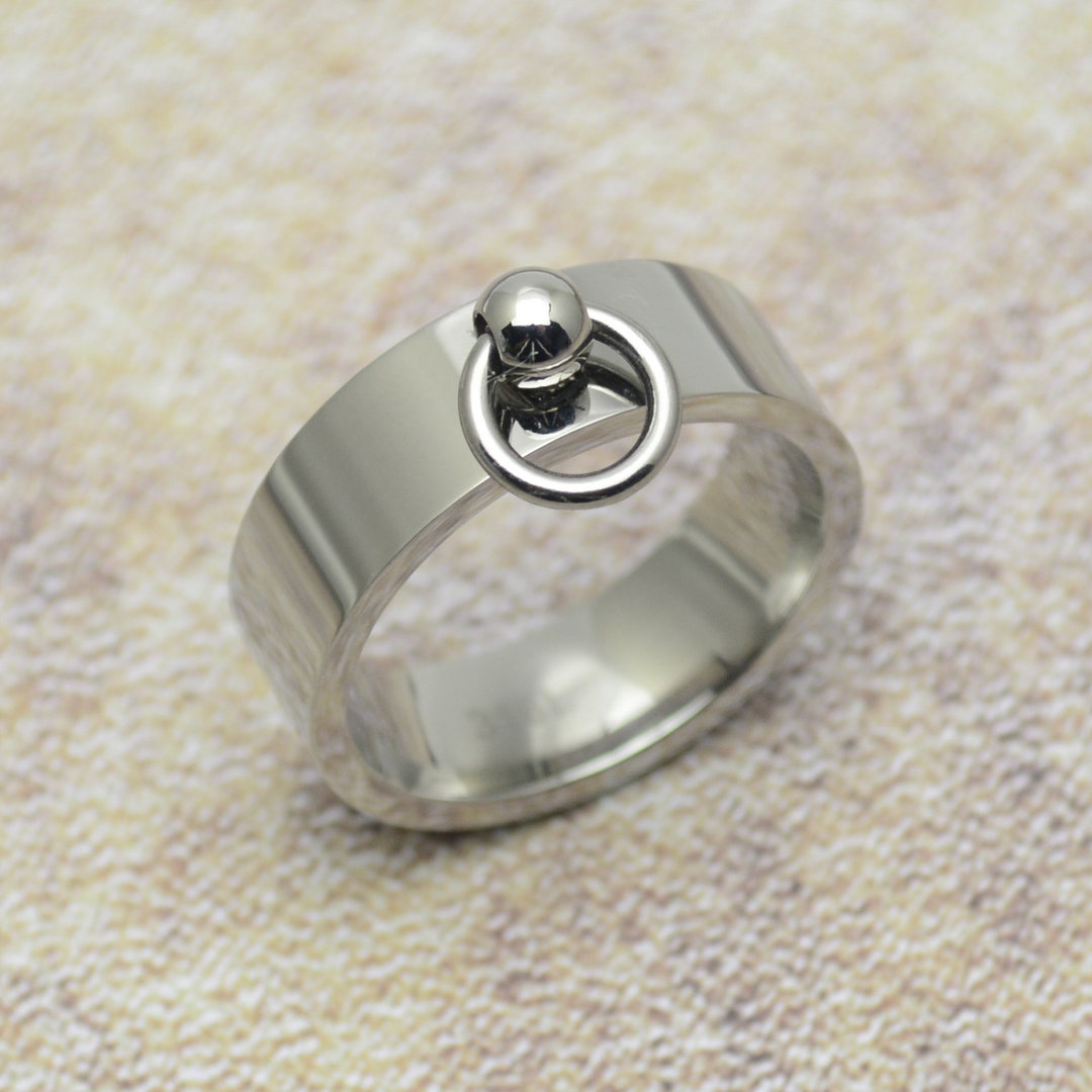 Ring of O Stainless Steel 8 Mm Wide Solid Story of O Silver - Etsy