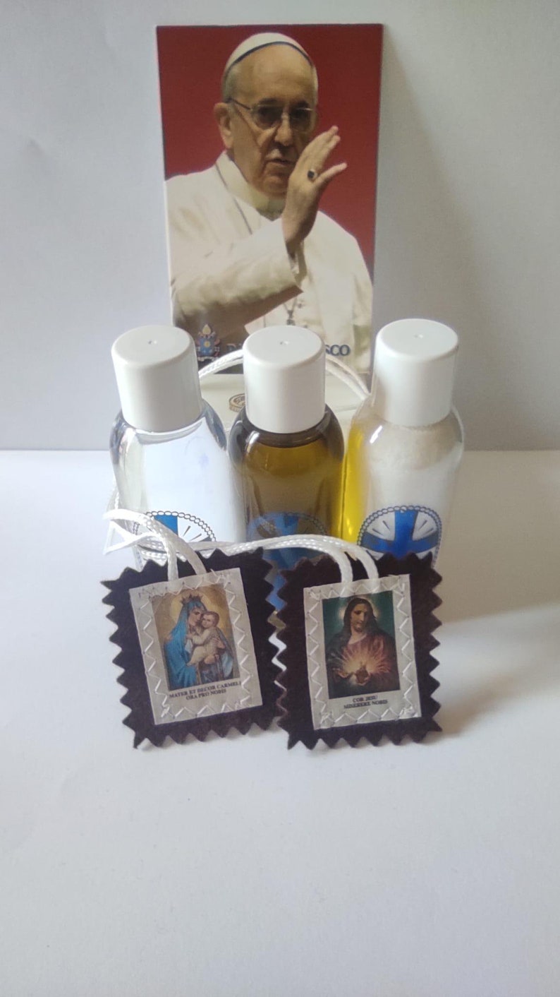 Blessed Exorcism Kit: Holy Water, Salt, Oil & Scapulars - Spiritual ...