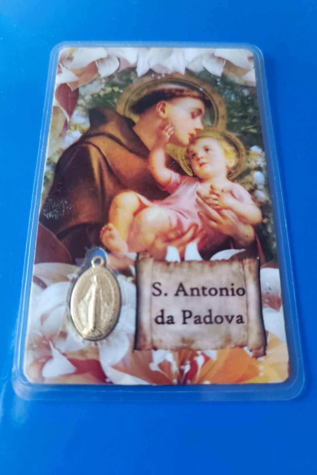 PROTECT ME EVERYWHERE Holy Card of Saint Anthony of Padua Among the ...