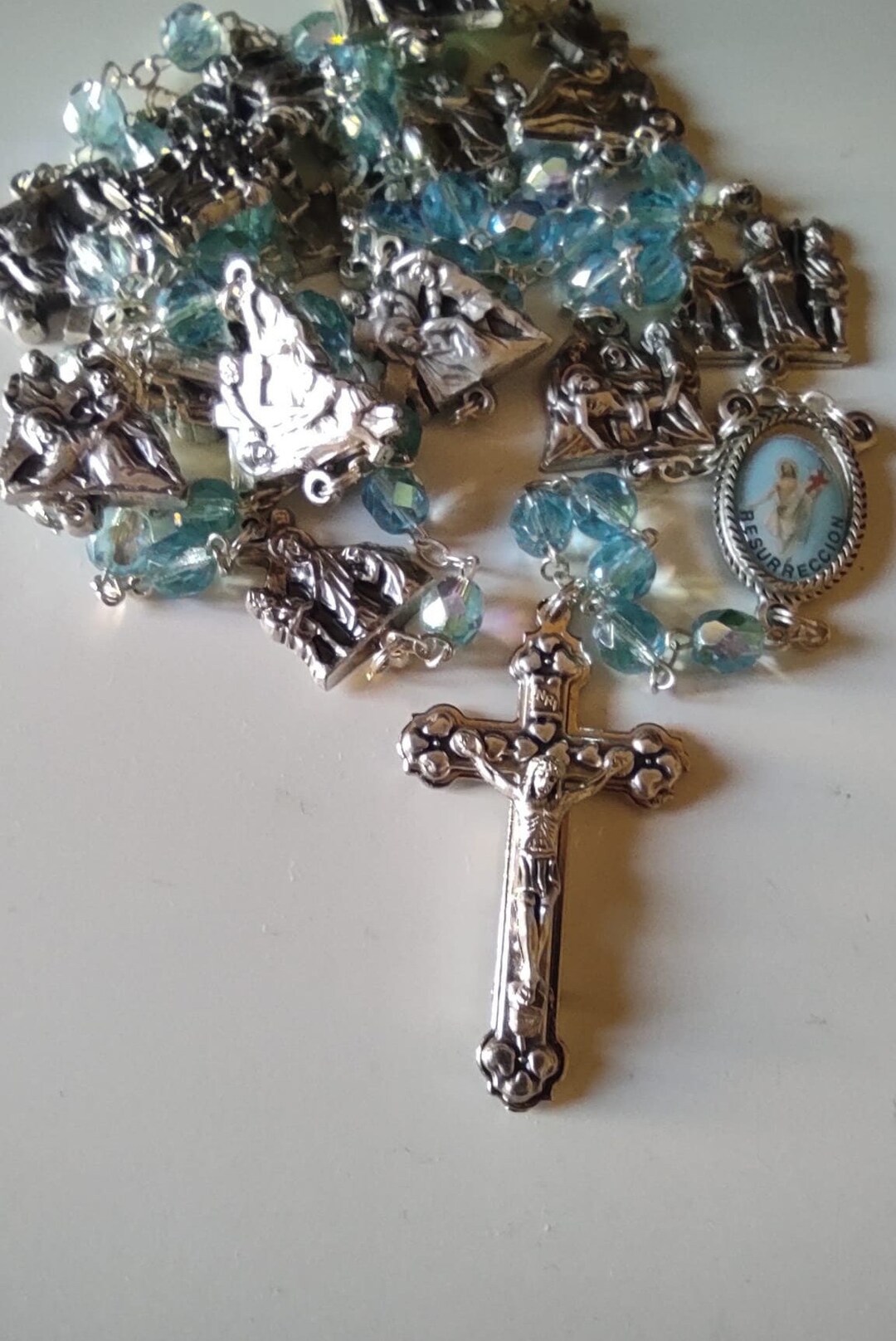 Rosary of the via Crucis - 14 Stations of Christ's Passion - Trilobed ...