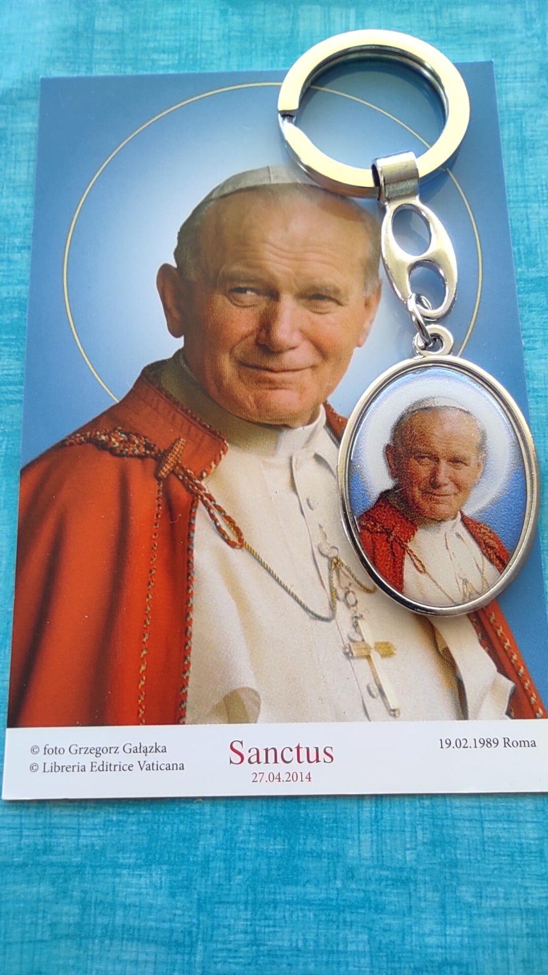 Pope John Paul II Key Ring - Italian-made, Vatican-blessed, Home & Car ...