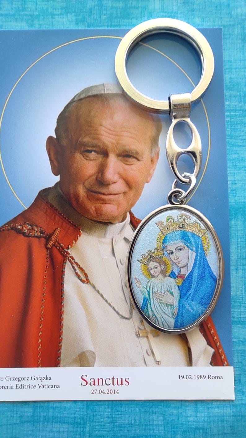 Pope John Paul II Key Ring - Italian-made, Vatican-blessed, Home & Car ...