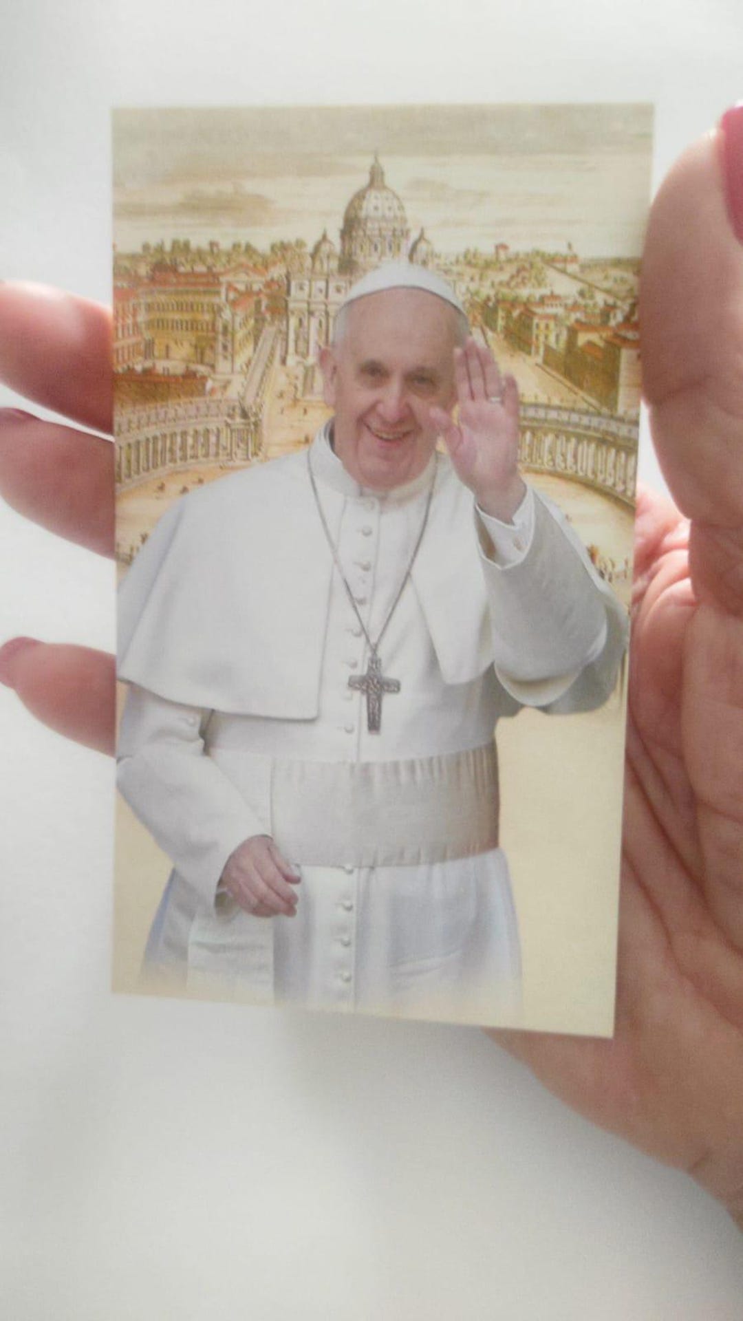 Pope Francis Holy Cards: Silkscreen Art, Blessed in Vatican - Etsy