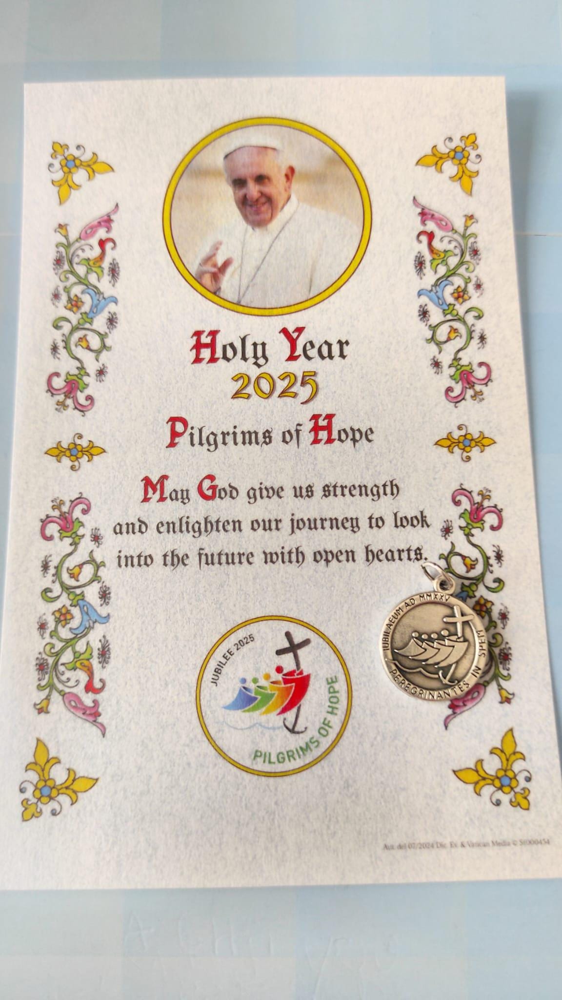 Jubilee 2025 Medal: Vatican Blessed Darkened Silver Pendant - Etsy