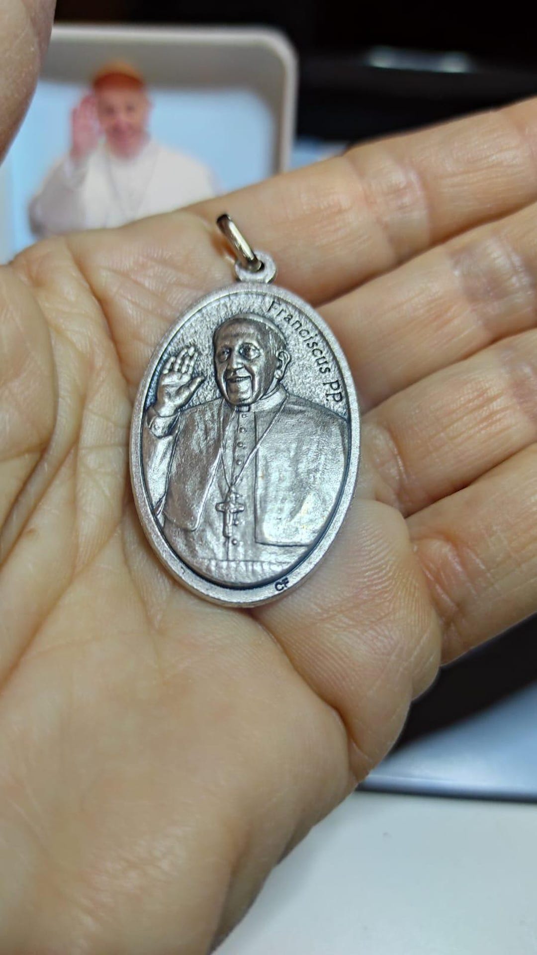 Handmade Pope Francis Pendant With Papal Blessing Parchment – Double ...