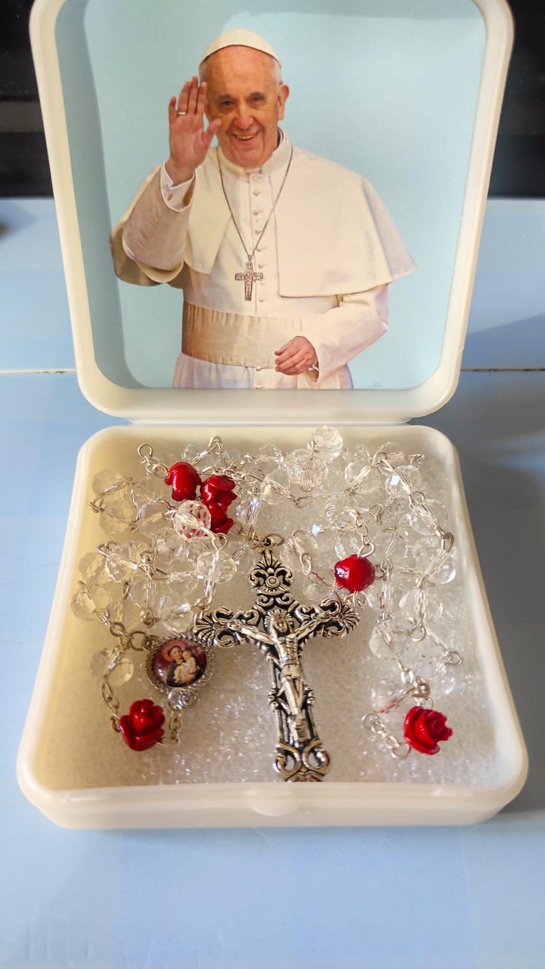 Rosary of Saint Anthony of Padua With Finely Crafted Trilobed Cross and ...