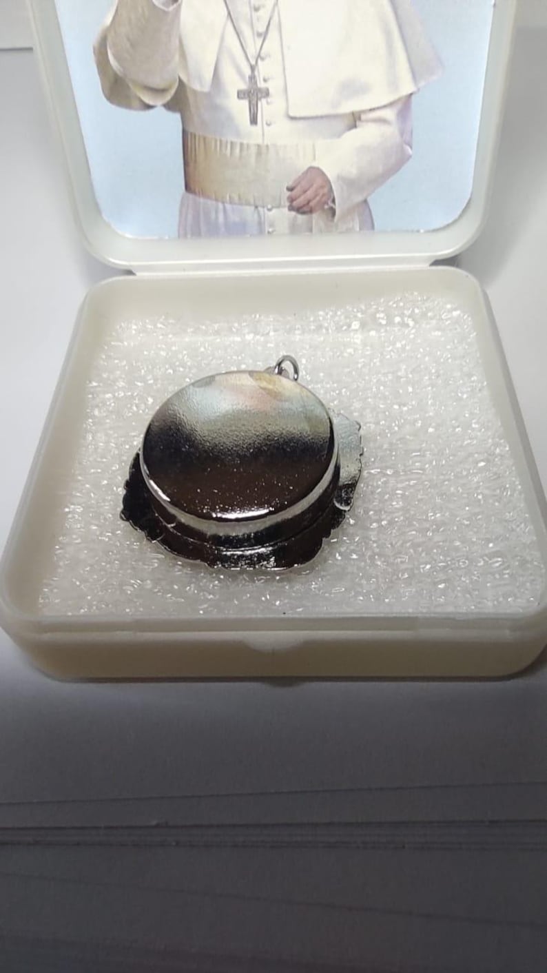 Relic Pendant, Square With Finely Worked Edges in Silver Metal and ...