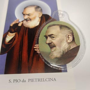 Relic of Padre Pio, Ex-indumentis,vintage, Oval Shaped, Sealed in ...