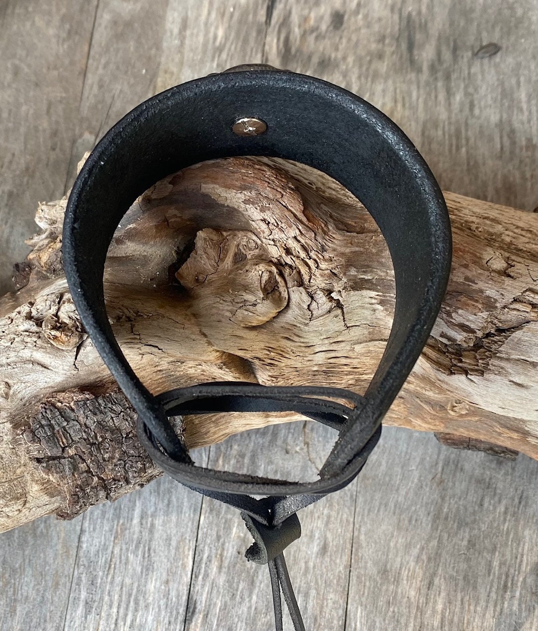 Black Leather Upper Arm/bicep Cuff With Copper Scewback Buffalo Head ...