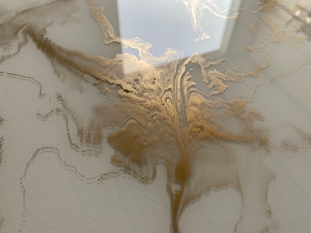 Custom Epoxy Table With Gold - Etsy