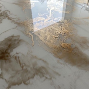 Resin Art Table Gold Highlights - Etsy