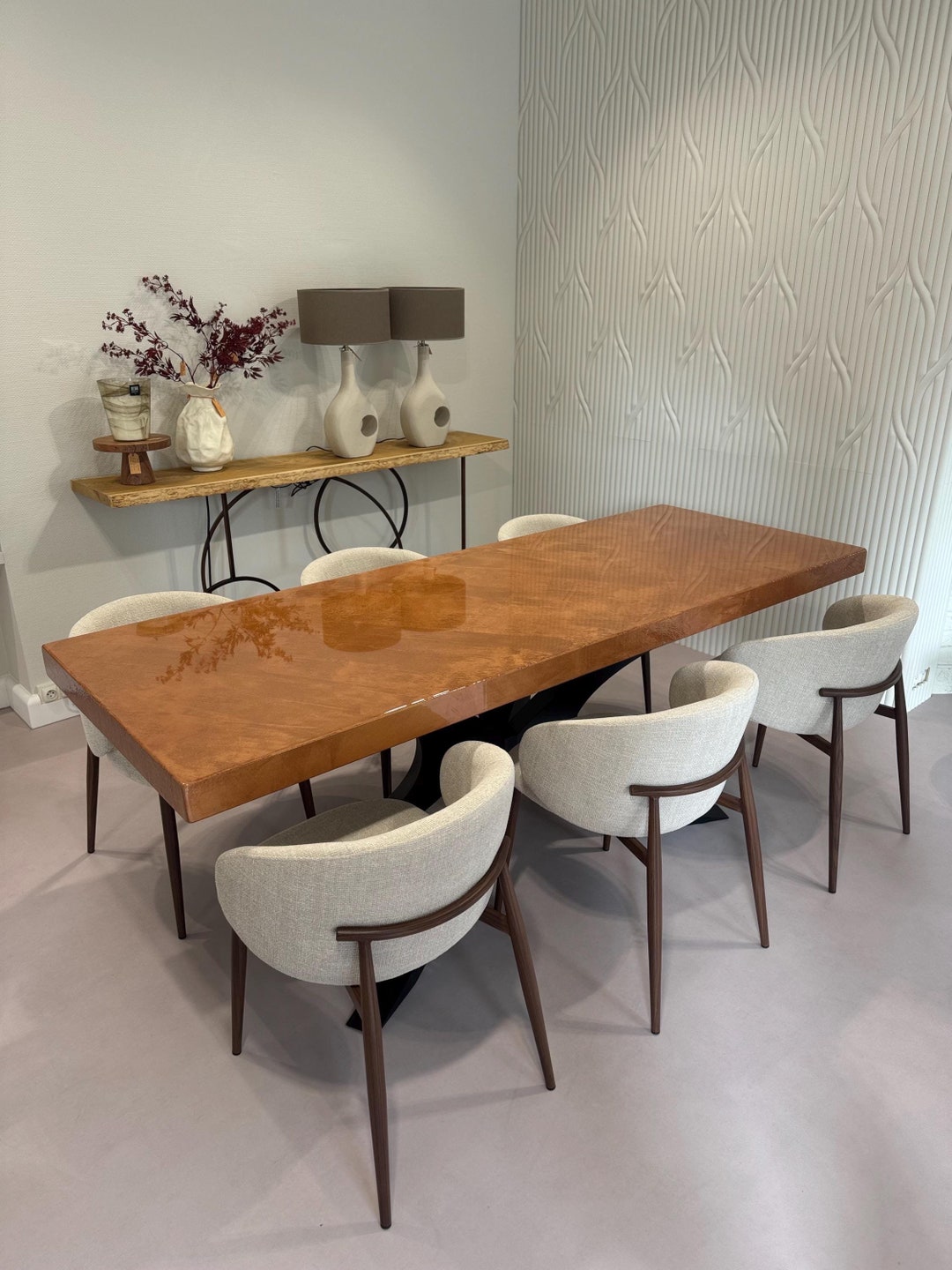 Unique Copper Extra Thick Rectangular Shape Dining Table, Fast Shipping ...